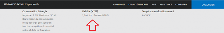 TBW et MTBF du SSD pour estimer sa fiabilité et son endurance