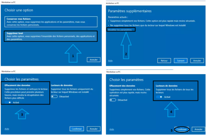 Remettre un PC à zéro facilement, blanchir son disque dur/SSD