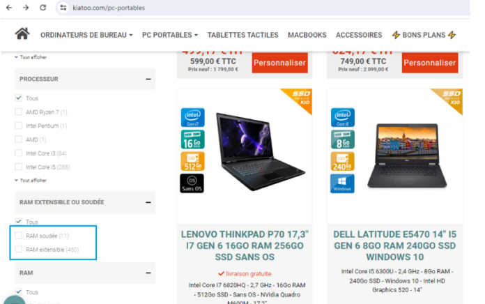 RAM soudée ou amovible : comment la reconnaître